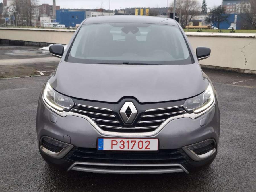 Grey Renault Espace 2016 in Vilnius, with an engine capacity of 1.60 L and mileage of 302 thousand km for 7200 €, photo 2 on AUTOMOTO.COM.LV