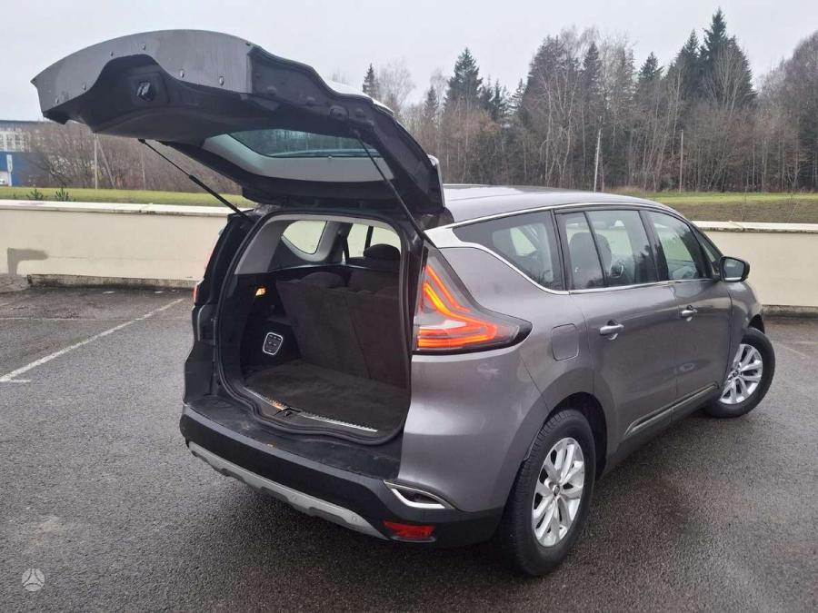 Grey Renault Espace 2016 in Vilnius, with an engine capacity of 1.60 L and mileage of 302 thousand km for 7200 €, photo 3 on AUTOMOTO.COM.LV