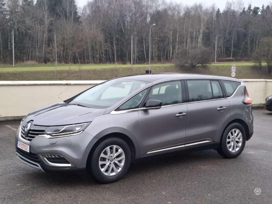 Grey Renault Espace 2016 in Vilnius, with an engine capacity of 1.60 L and mileage of 302 thousand km for 7000 €, photo 10 on AUTOMOTO.COM.LV