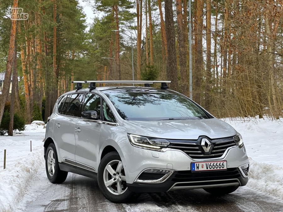 Grey Renault Espace 2016 in Vilnius, with an engine capacity of 1.60 L and mileage of 185 thousand km for 10750 €, photo 2 on AUTOMOTO.COM.LV