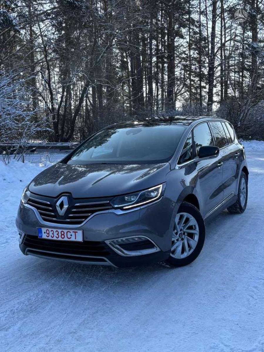 Pelēks Renault Espace 2016 Druskininkai, ar dzinēja tilpumu 1.60 L un nobraukumu 263 tūkst. km par 8999 €, foto 1 vietnē AUTOMOTO.COM.LV