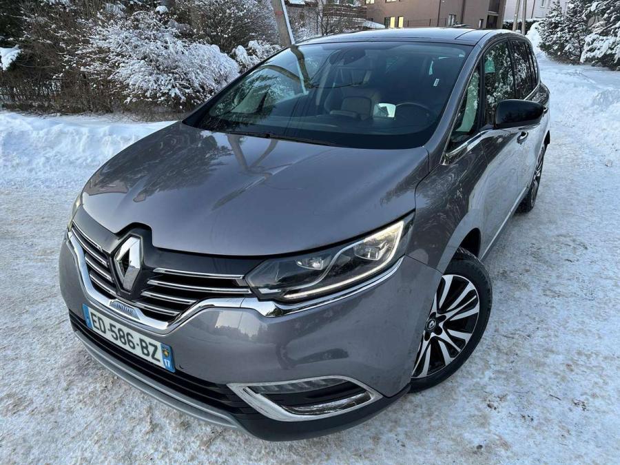 Grey Renault Espace 2016 in Vilnius, with an engine capacity of 1.60 L and mileage of 190 thousand km for 12350 €, photo 1 on AUTOMOTO.COM.LV