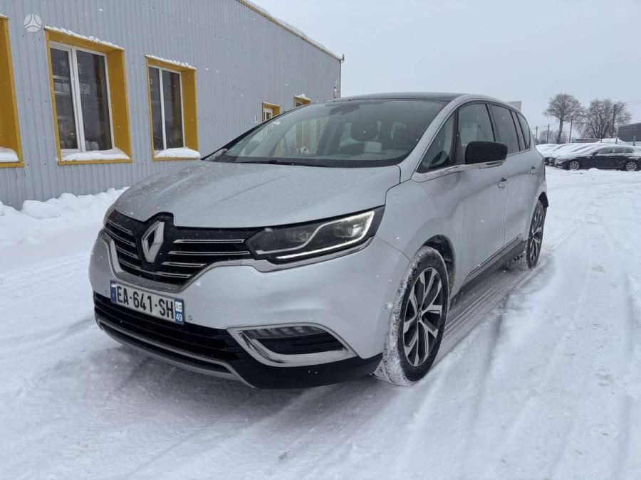 Grey Renault Espace 2016 in Taurage, with an engine capacity of 1.60 L and mileage of 220 thousand km for 8600 €, photo 1 on AUTOMOTO.COM.LV