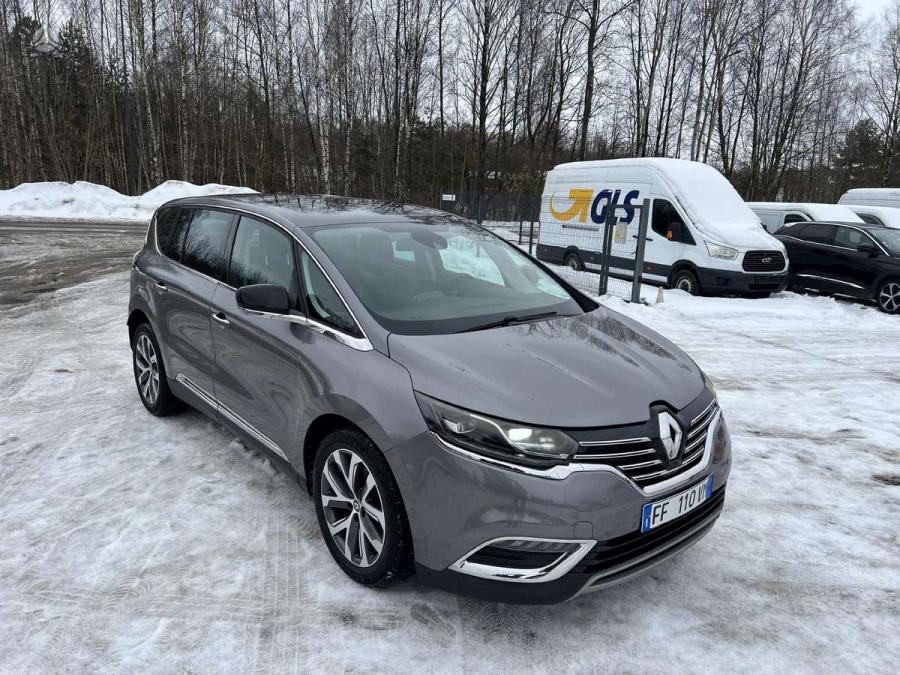 Grey Renault Espace 2016 in Kaunas, with an engine capacity of 1.60 L and mileage of 230 thousand km for 10450 €, photo 9 on AUTOMOTO.COM.LV