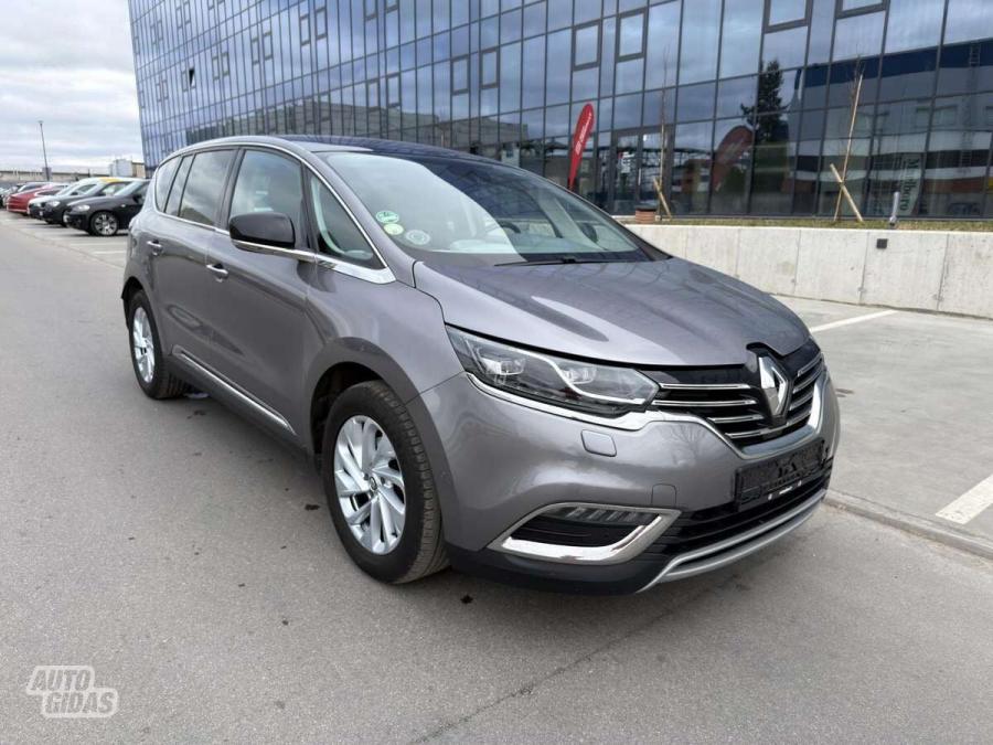 Grey Renault Espace 2016 in Kaunas, with an engine capacity of 1.60 L and mileage of 269 thousand km for 8250 €, photo 1 on AUTOMOTO.COM.LV