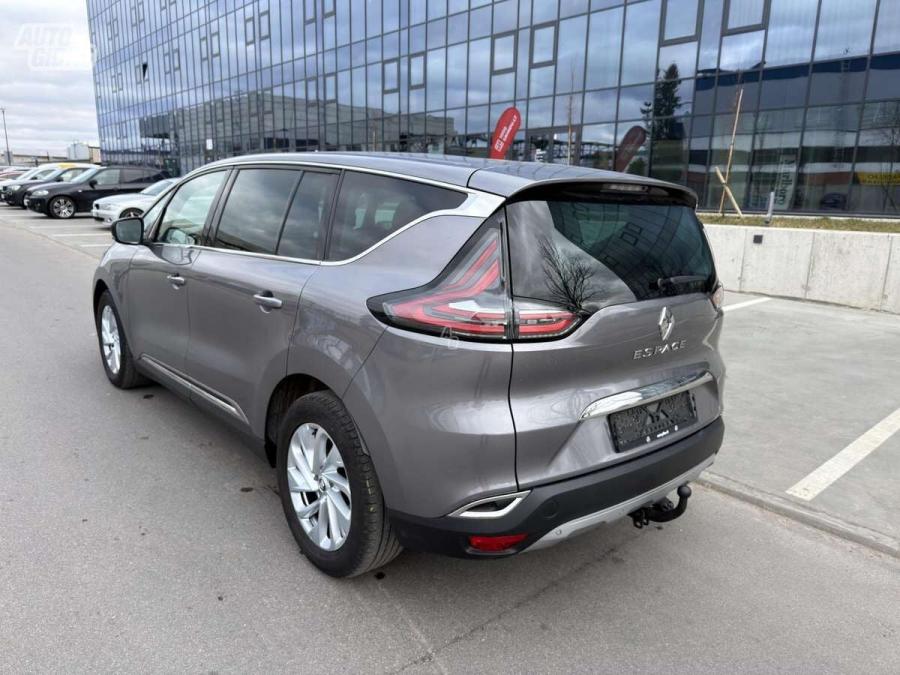 Grey Renault Espace 2016 in Kaunas, with an engine capacity of 1.60 L and mileage of 269 thousand km for 8250 €, photo 9 on AUTOMOTO.COM.LV
