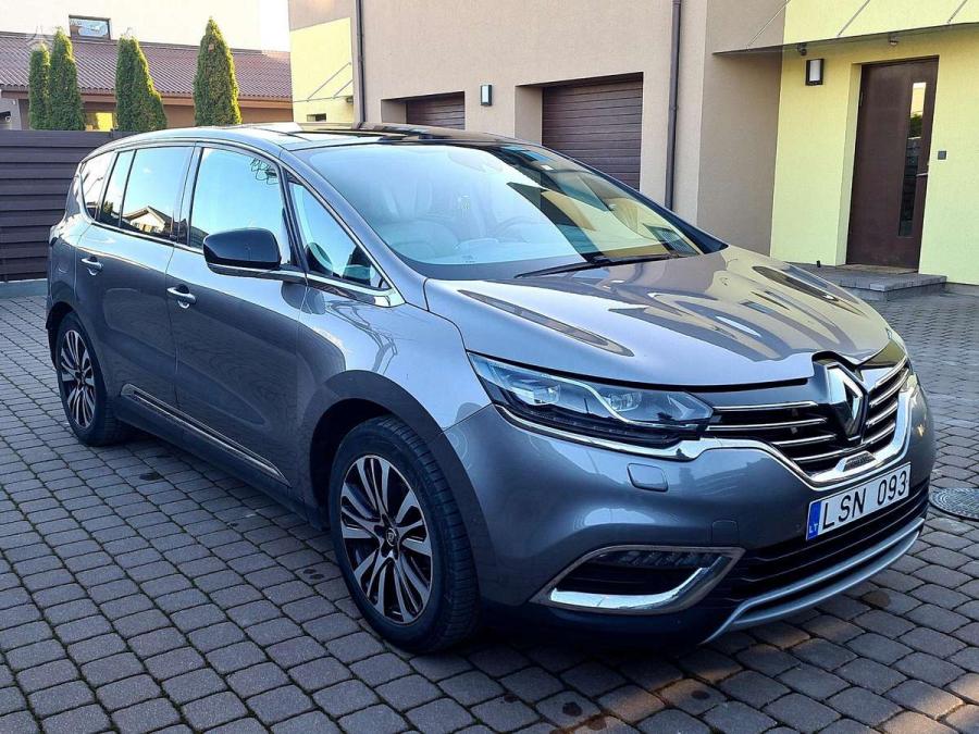 Grey Renault Espace 2016 in Kaunas, with an engine capacity of 1.60 L and mileage of 268 thousand km for 9600 €, photo 3 on AUTOMOTO.COM.LV