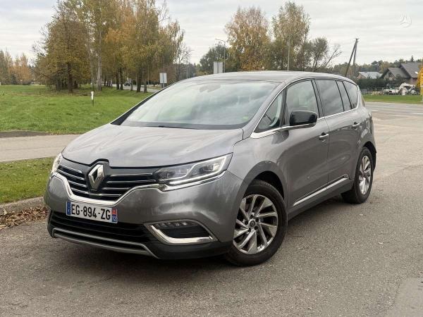 Pelēks Renault Espace 2016 Tauragė, ar dzinēja tilpumu 1.60 L un nobraukumu 200 tūkst. km par 7500 €, foto 1 vietnē AUTOMOTO.COM.LV
