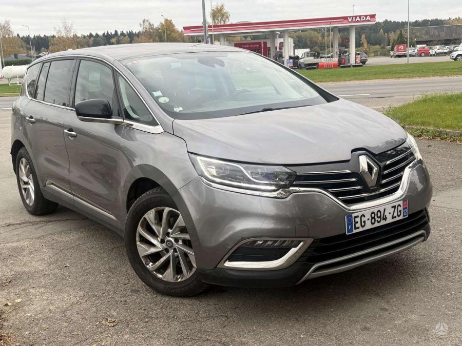 Grey Renault Espace 2016 in Taurage, with an engine capacity of 1.60 L and mileage of 200 thousand km for 7500 €, photo 6 on AUTOMOTO.COM.LV