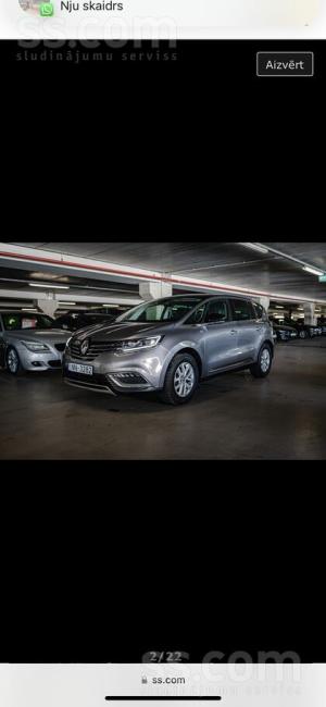 Pelēks Renault Espace 2017 Rīga, ar dzinēja tilpumu 1.60 L un nobraukumu 239 tūkst. km par 8800 €, foto 5 vietnē AUTOMOTO.COM.LV