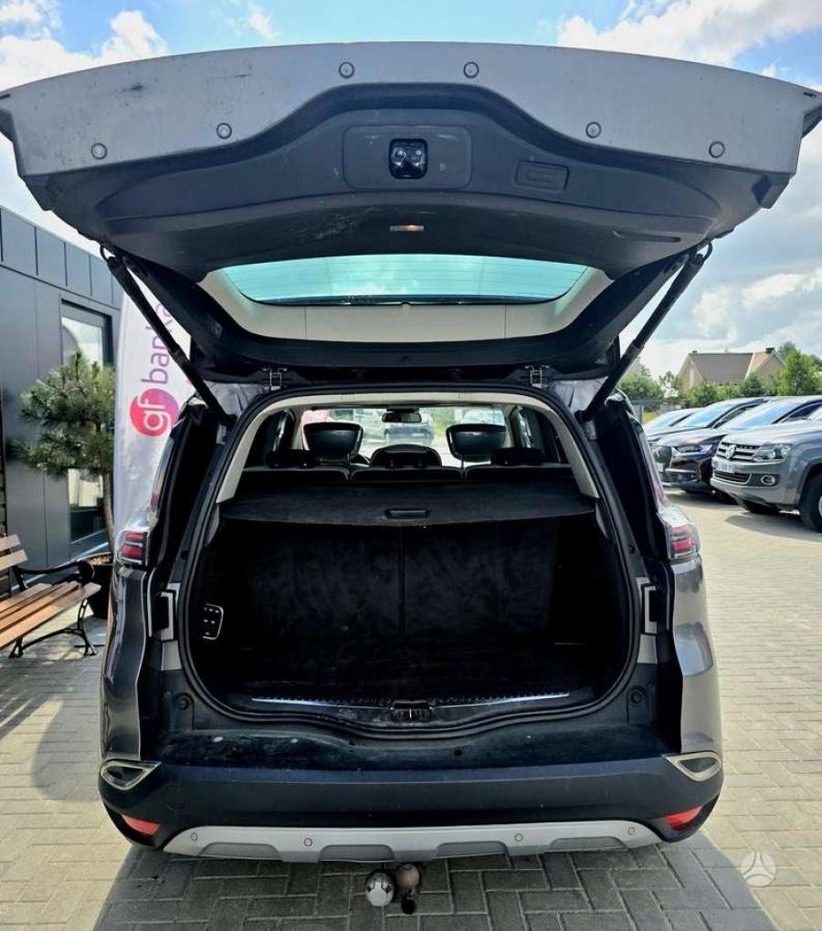 Pelēks Renault Espace 2017 Tauragė, ar dzinēja tilpumu 1.60 L un nobraukumu 270 tūkst. km par 9200 €, foto 35 vietnē AUTOMOTO.COM.LV