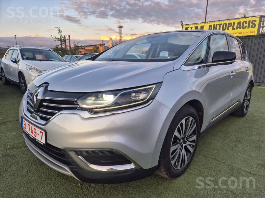Grey Renault Espace 2017 in Liepaja, with an engine capacity of 1.60 L and mileage of 182 thousand km for 10600 €, photo 1 on AUTOMOTO.COM.LV