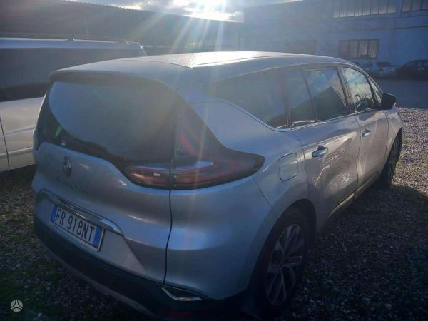 Grey Renault Espace 2018 in Panevezys, with an engine capacity of 1.60 L and mileage of 199 thousand km for 6700 €, photo 3 on AUTOMOTO.COM.LV