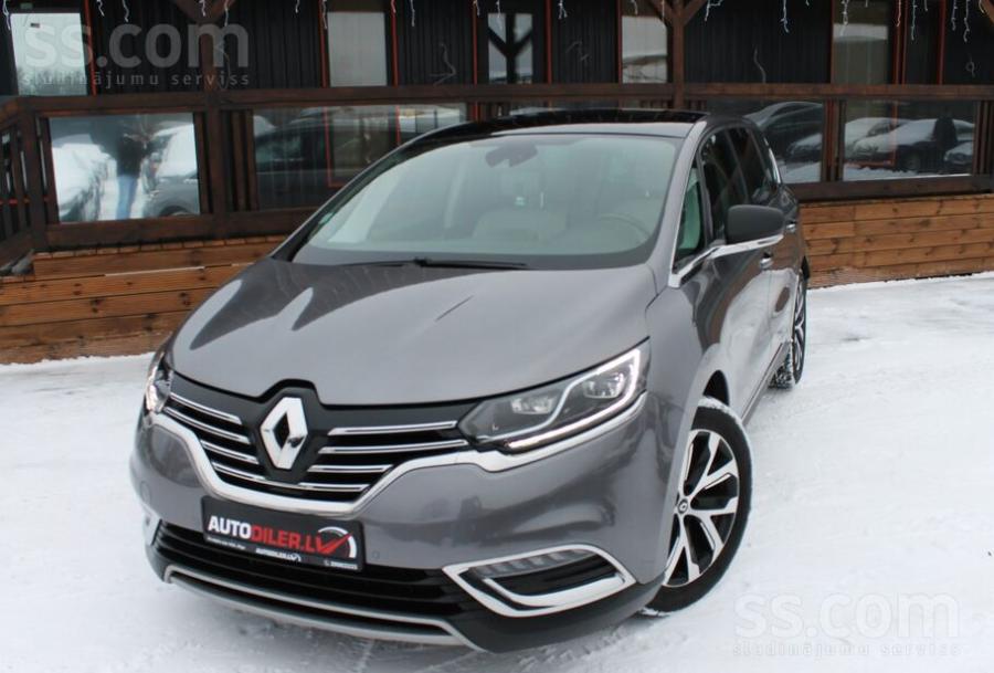 Grey Renault Espace 2018 in Riga, with an engine capacity of 1.60 L and mileage of 0 thousand km for 11650 €, photo 1 on AUTOMOTO.COM.LV