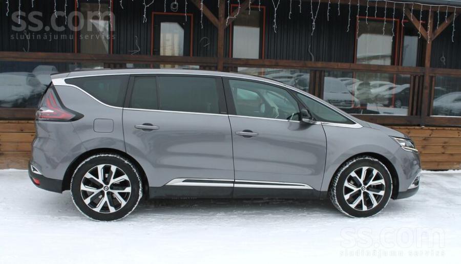 Grey Renault Espace 2018 in Riga, with an engine capacity of 1.60 L and mileage of 0 thousand km for 11650 €, photo 10 on AUTOMOTO.COM.LV