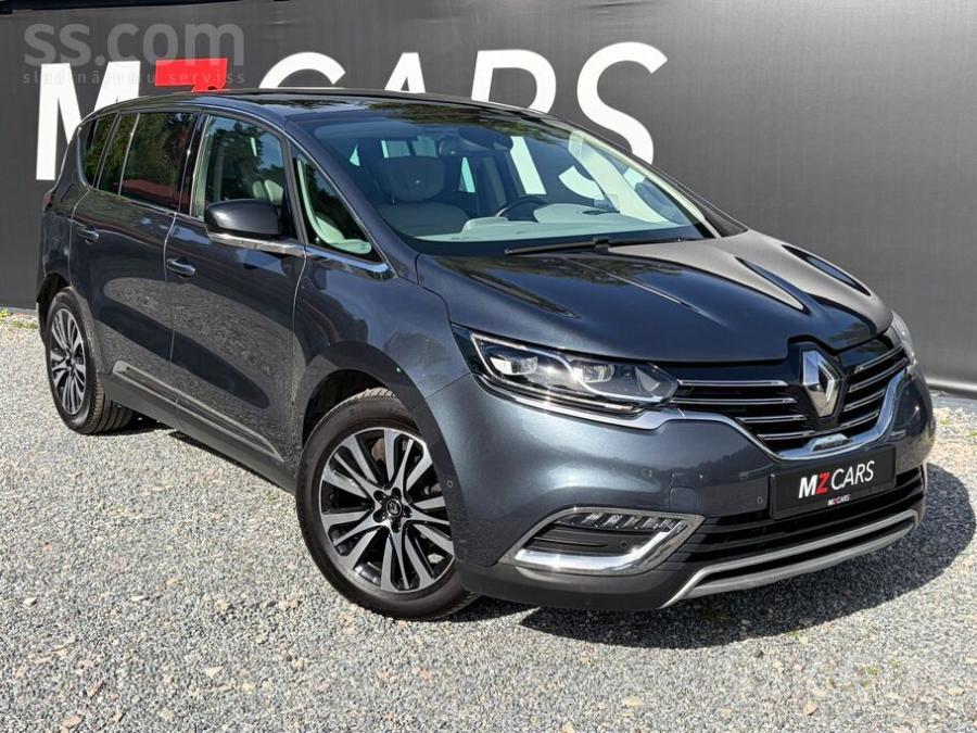 Grey Renault Espace 2018 in Riga, with an engine capacity of 1.60 L and mileage of 136 thousand km for 16990 €, photo 1 on AUTOMOTO.COM.LV