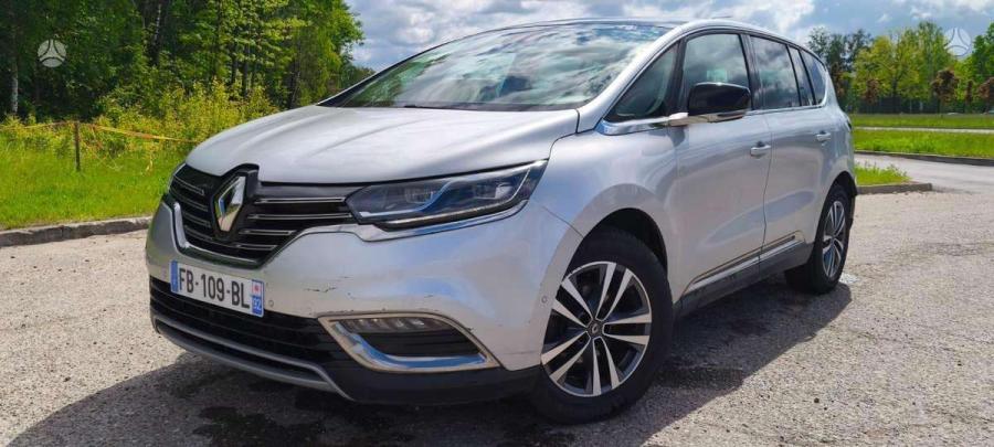 Grey Renault Espace 2018 in Kaunas, with an engine capacity of 1.60 L and mileage of 146 thousand km for 11253 €, photo 4 on AUTOMOTO.COM.LV