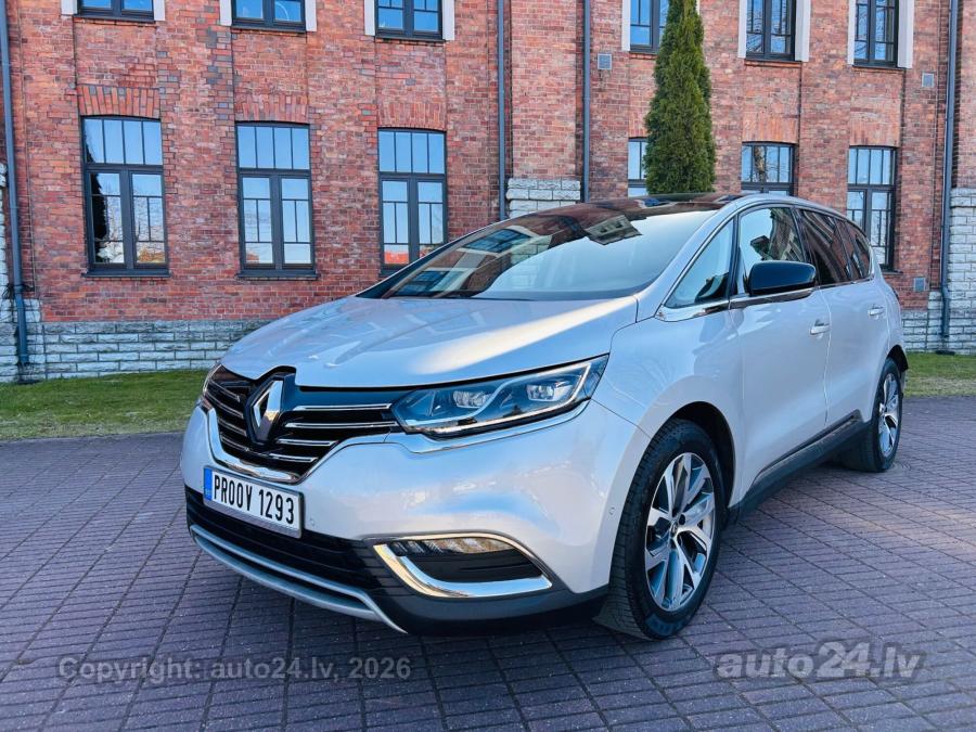 Grey Renault Espace 2018 in Tallinn, with an engine capacity of 1.60 L and mileage of 198 thousand km for 14950 €, photo 1 on AUTOMOTO.COM.LV