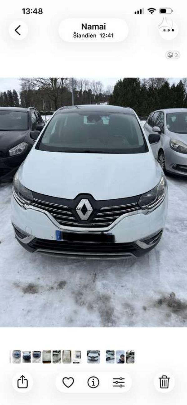 White Renault Espace 2016 in Taurage, with an engine capacity of 1.60 L and mileage of 215 thousand km for 5700 €, photo 1 on AUTOMOTO.COM.LV