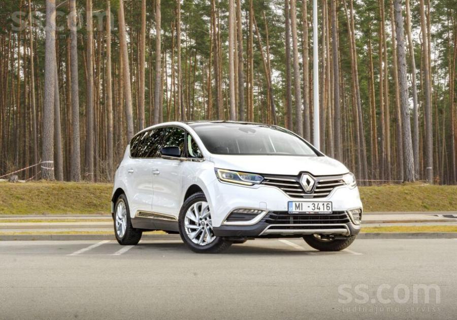 White Renault Espace 2016 in Riga, with an engine capacity of 1.60 L and mileage of 243 thousand km for 8890 €, photo 3 on AUTOMOTO.COM.LV