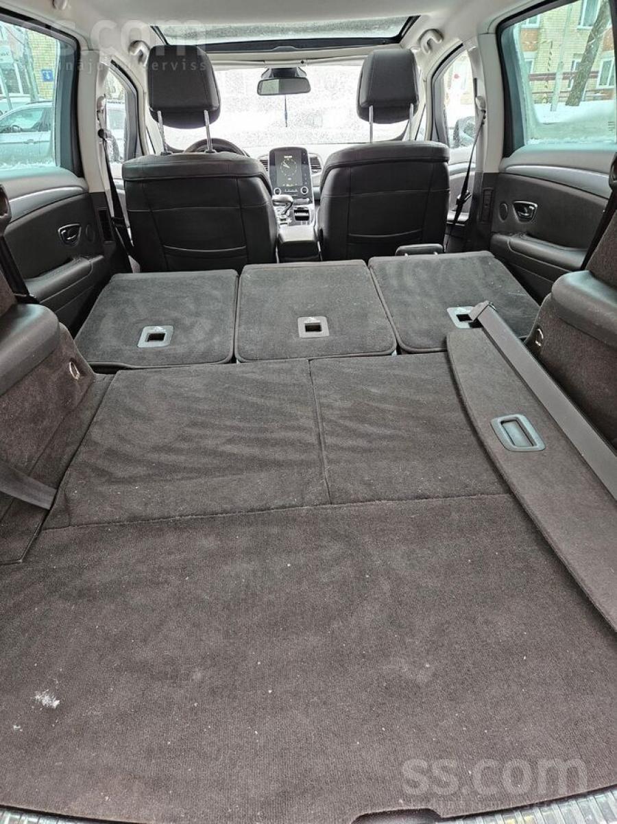 White Renault Espace 2016 in Riga, with an engine capacity of 1.60 L and mileage of 242 thousand km for 9950 €, photo 18 on AUTOMOTO.COM.LV