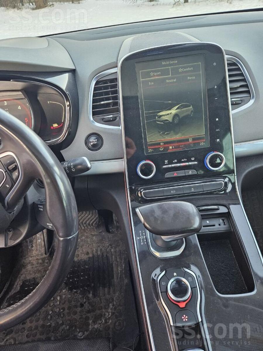 White Renault Espace 2016 in Riga, with an engine capacity of 1.60 L and mileage of 242 thousand km for 9950 €, photo 20 on AUTOMOTO.COM.LV