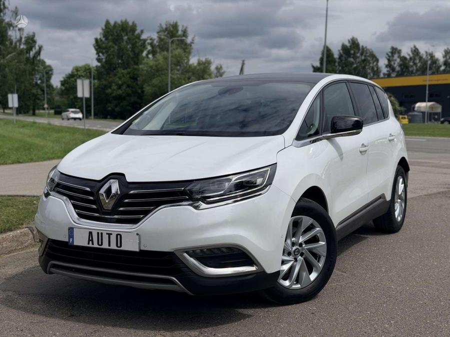 White Renault Espace 2017 in Taurage, with an engine capacity of 1.60 L and mileage of 180 thousand km for 9499 €, photo 1 on AUTOMOTO.COM.LV