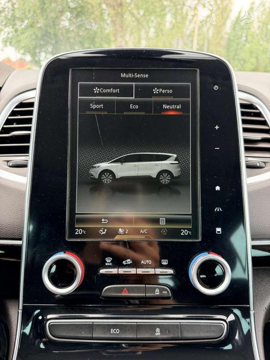 White Renault Espace 2017 in Taurage, with an engine capacity of 1.60 L and mileage of 180 thousand km for 9499 €, photo 25 on AUTOMOTO.COM.LV