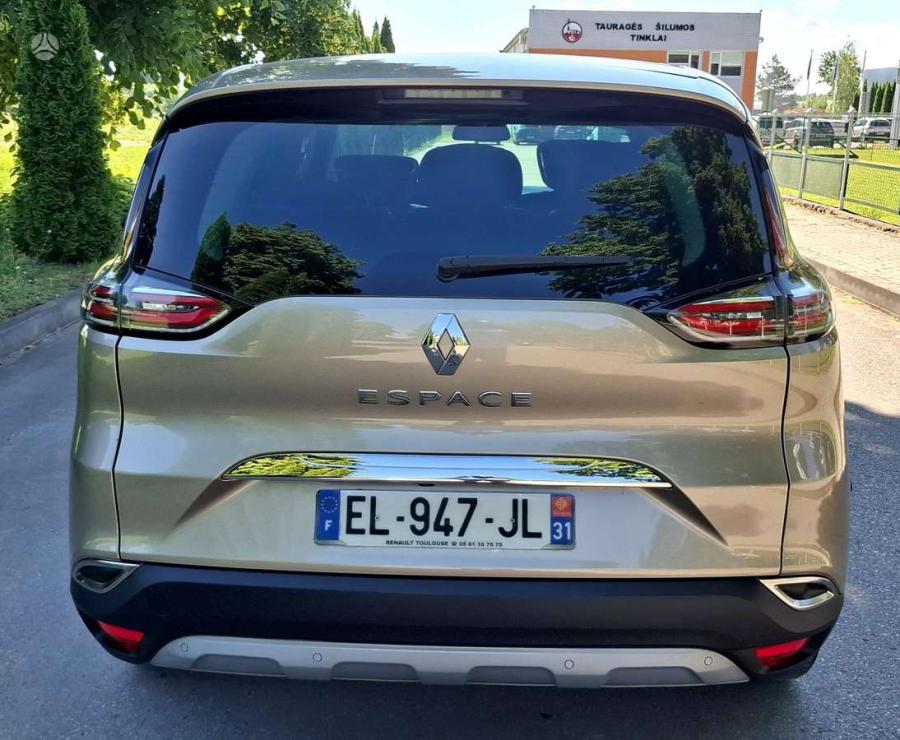 Yellow Renault Espace 2017 in Taurage, with an engine capacity of 1.60 L and mileage of 240 thousand km for 8100 €, photo 3 on AUTOMOTO.COM.LV