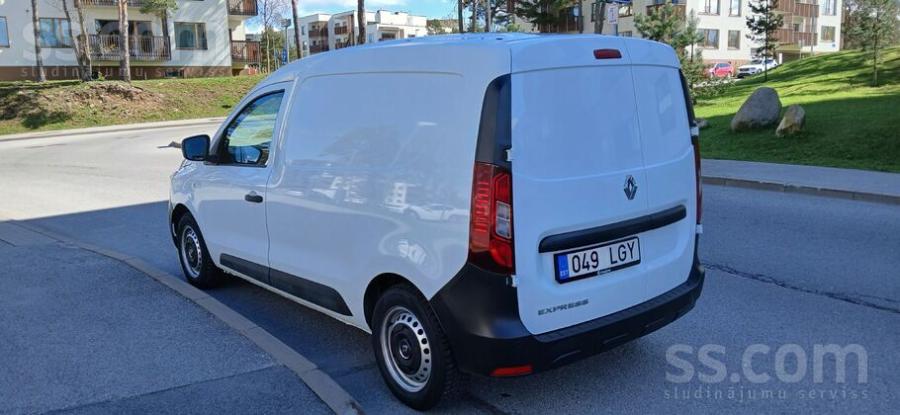 White Renault Express 2024 in Tallinn, with an engine capacity of 1.50 L and mileage of 57 thousand km for 13990 €, photo 7 on AUTOMOTO.COM.LV