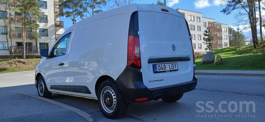 White Renault Express 2024 in Tallinn, with an engine capacity of 1.50 L and mileage of 57 thousand km for 13990 €, photo 8 on AUTOMOTO.COM.LV