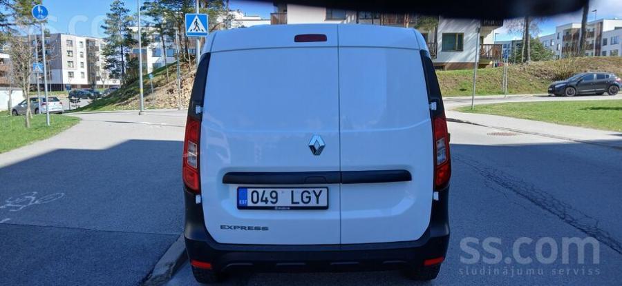 White Renault Express 2024 in Tallinn, with an engine capacity of 1.50 L and mileage of 57 thousand km for 13990 €, photo 9 on AUTOMOTO.COM.LV