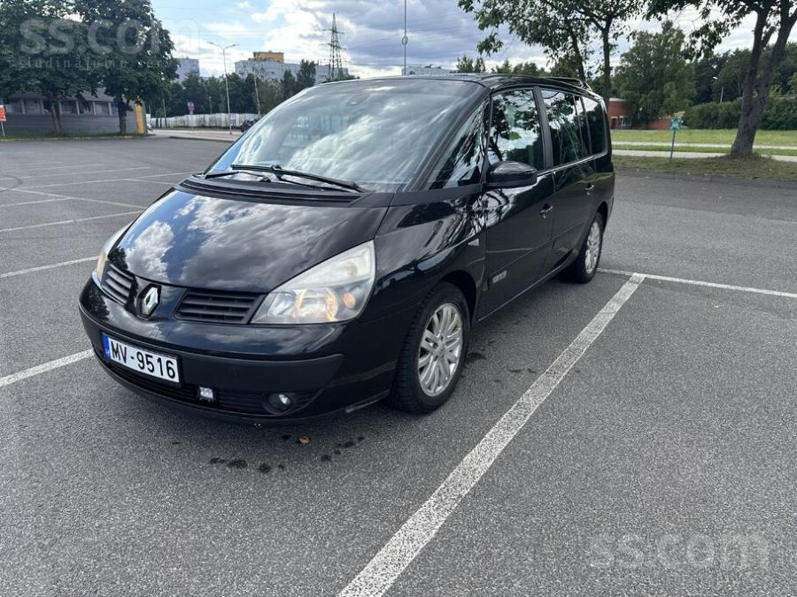 Black Renault grand-espace 2005 in Riga, with an engine capacity of 2.00 L and mileage of 252 thousand km for 1800 €, photo 1 on AUTOMOTO.COM.LV