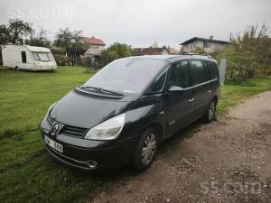 Black Renault grand-espace 2007 in Riga, with an engine capacity of 2.00 L and mileage of 280 thousand km for 1800 €, photo  on AUTOMOTO.COM.LV