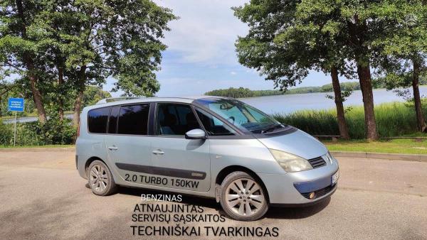 Pelēks Renault grand-espace 2003 Viļņa, ar dzinēja tilpumu 2.00 L un nobraukumu 345 tūkst. km par 3799 €, foto 1 vietnē AUTOMOTO.COM.LV