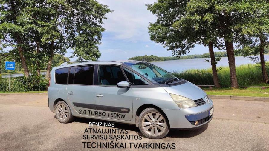 Pelēks Renault grand-espace 2003 Viļņa, ar dzinēja tilpumu 2.00 L un nobraukumu 345 tūkst. km par 3799 €, foto 1 vietnē AUTOMOTO.COM.LV