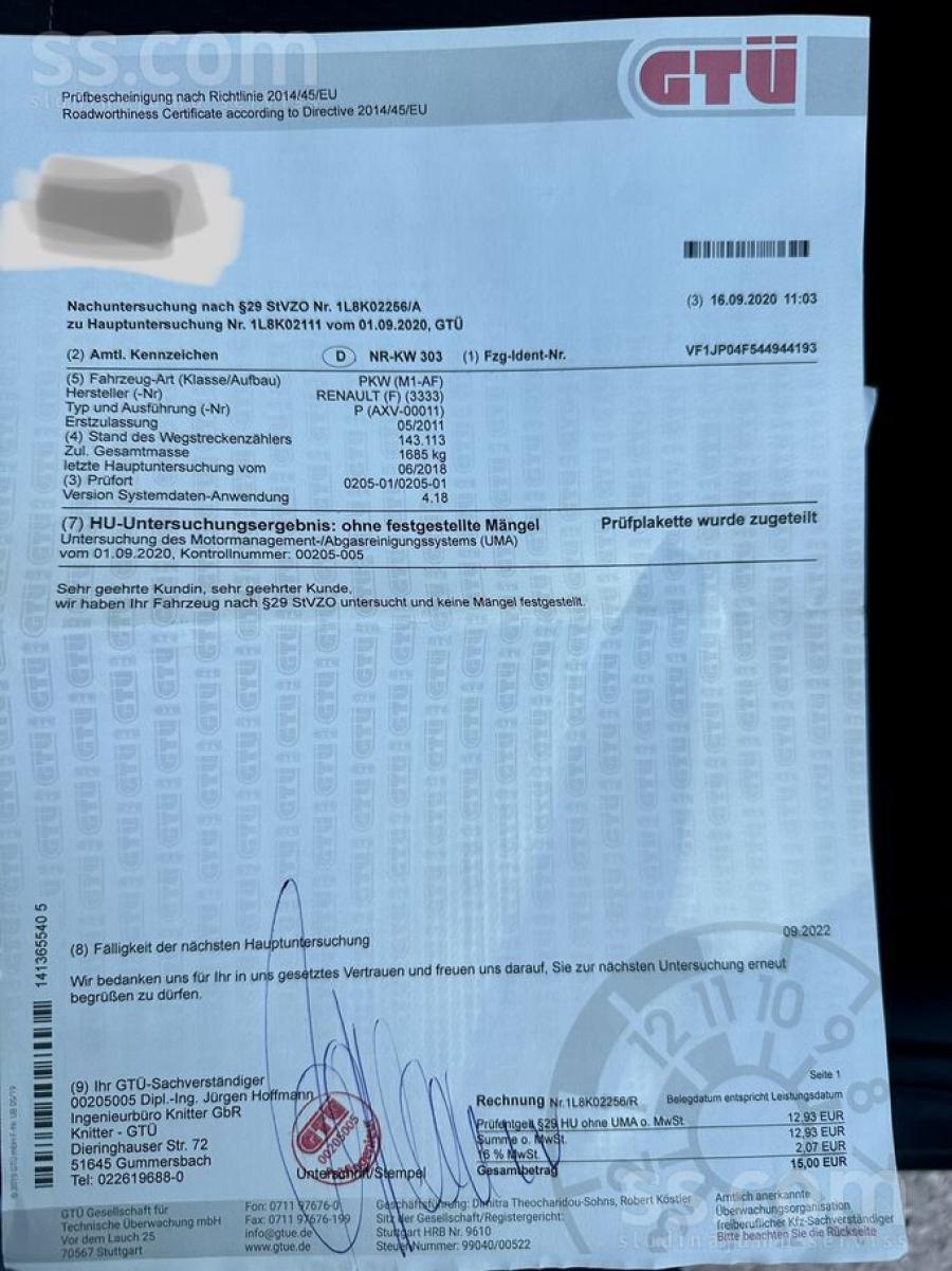 Pelēks Renault grand-modus 2011 Rīga, ar dzinēja tilpumu 1.50 L un nobraukumu 0 tūkst. km par 3450 €, foto 19 vietnē AUTOMOTO.COM.LV