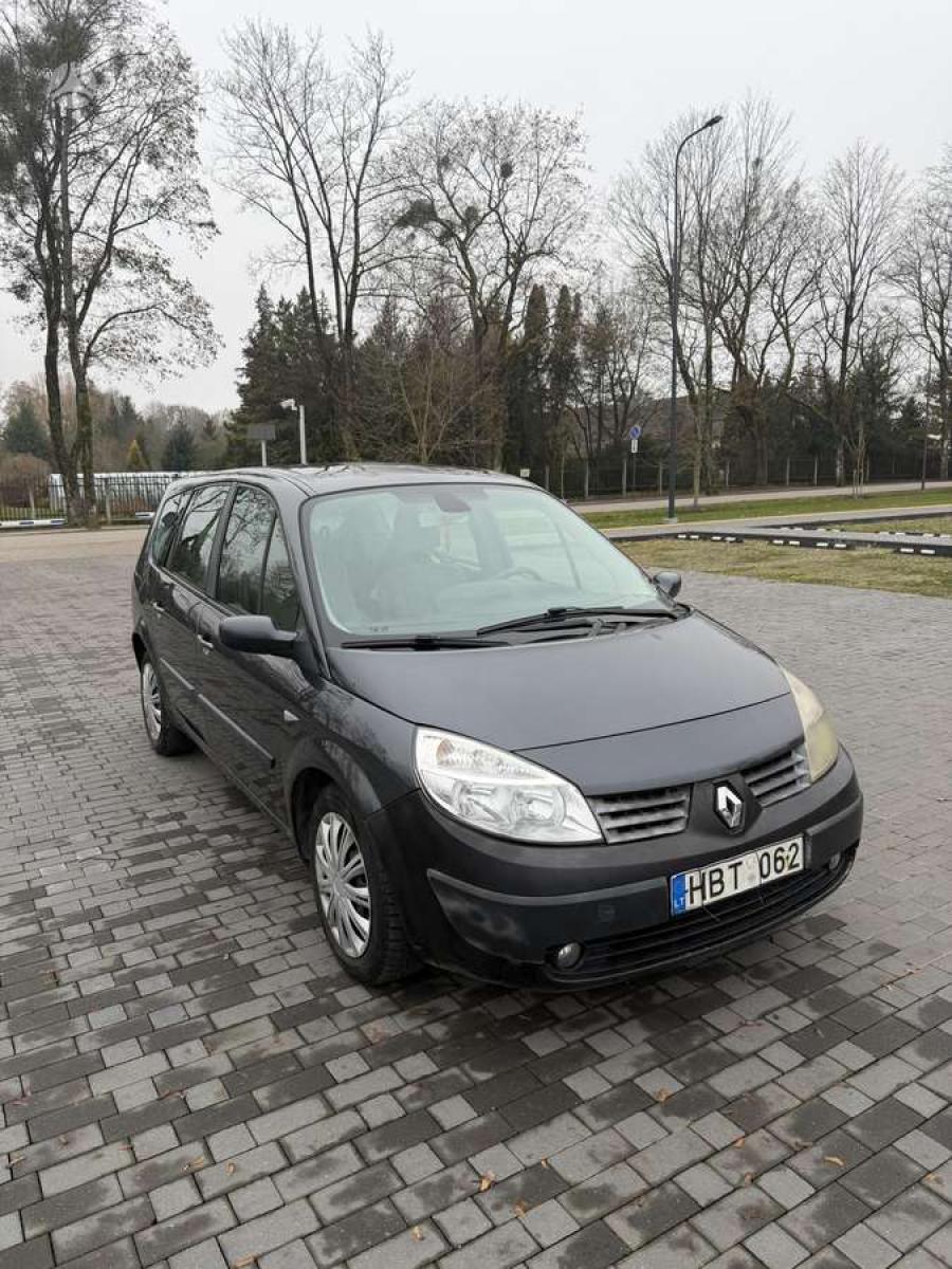 Melns Renault Grand Scenic 2006 Kauņa, ar dzinēja tilpumu 1.87 L un nobraukumu 286 tūkst. km par 899 €, foto 1 vietnē AUTOMOTO.COM.LV