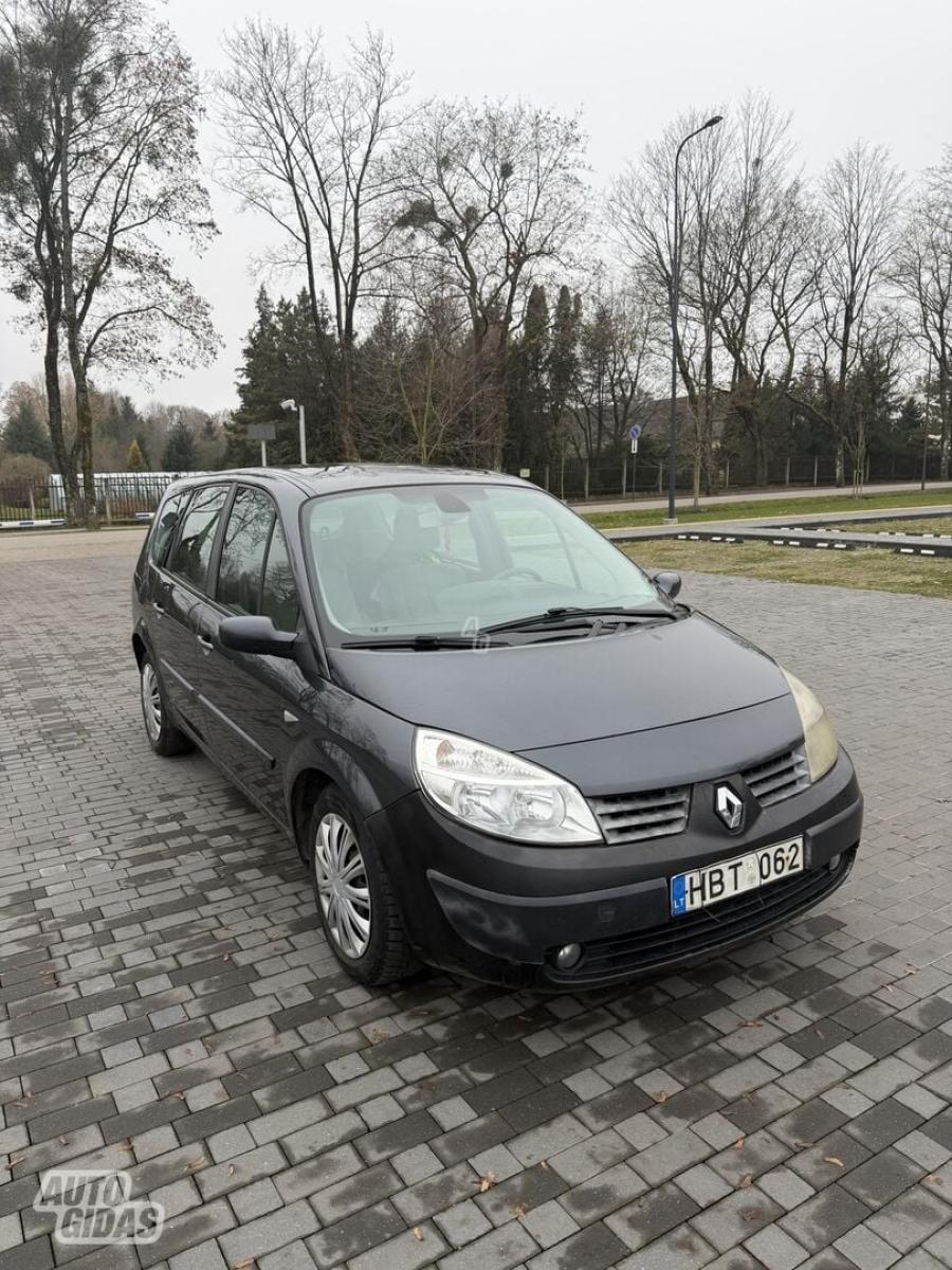 Melns Renault Grand Scenic 2006 Viļņa, ar dzinēja tilpumu 1.90 L un nobraukumu 286 tūkst. km par 899 €, foto 1 vietnē AUTOMOTO.COM.LV
