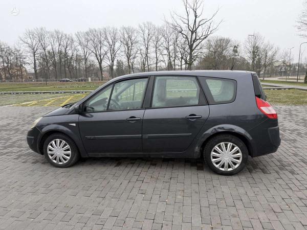 Black Renault Grand Scenic 2006 in Kaunas, with an engine capacity of 1.87 L and mileage of 265 thousand km for 840 €, photo 9 on AUTOMOTO.COM.LV