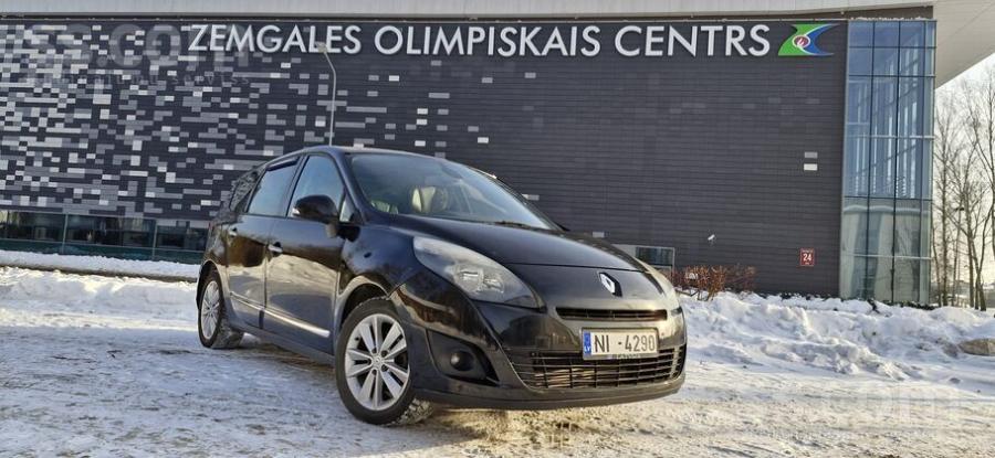 Black Renault Grand Scenic 2010 in Riga, with an engine capacity of 1.90 L and mileage of 355 thousand km for 2200 €, photo 1 on AUTOMOTO.COM.LV