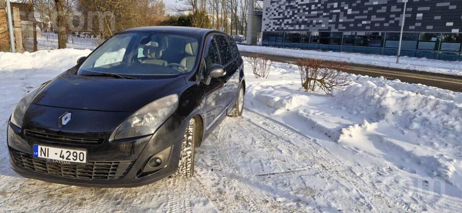 Black Renault Grand Scenic 2010 in Riga, with an engine capacity of 1.90 L and mileage of 355 thousand km for 2200 €, photo 3 on AUTOMOTO.COM.LV