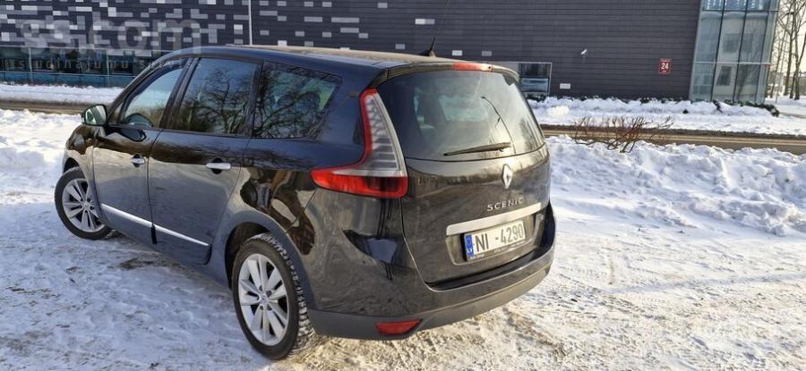 Black Renault Grand Scenic 2010 in Riga, with an engine capacity of 1.90 L and mileage of 355 thousand km for 2200 €, photo 5 on AUTOMOTO.COM.LV