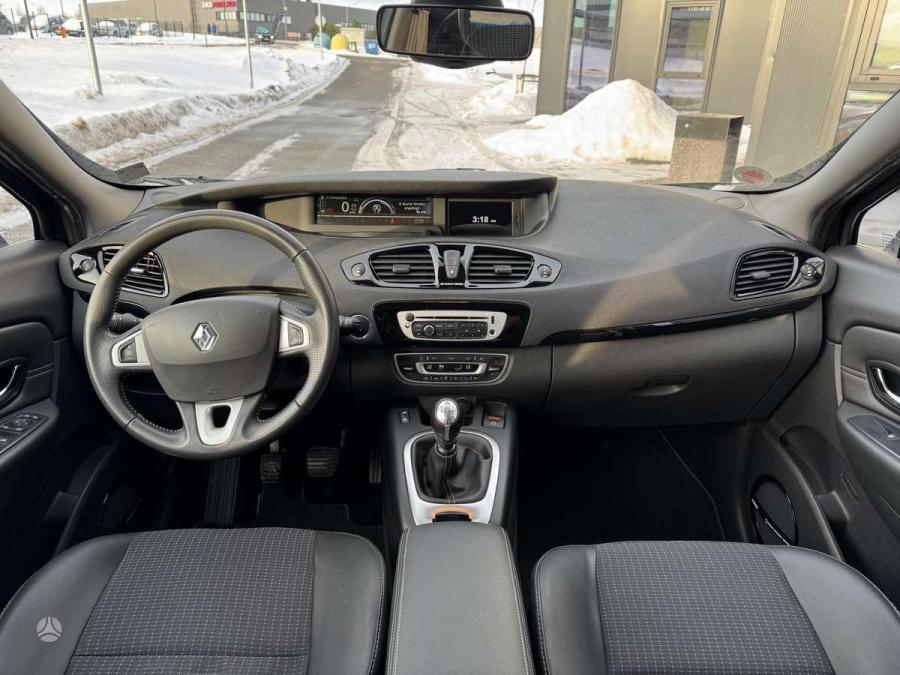 Black Renault Grand Scenic 2012 in Vilnius, with an engine capacity of 1.60 L and mileage of 223 thousand km for 4250 €, photo 19 on AUTOMOTO.COM.LV