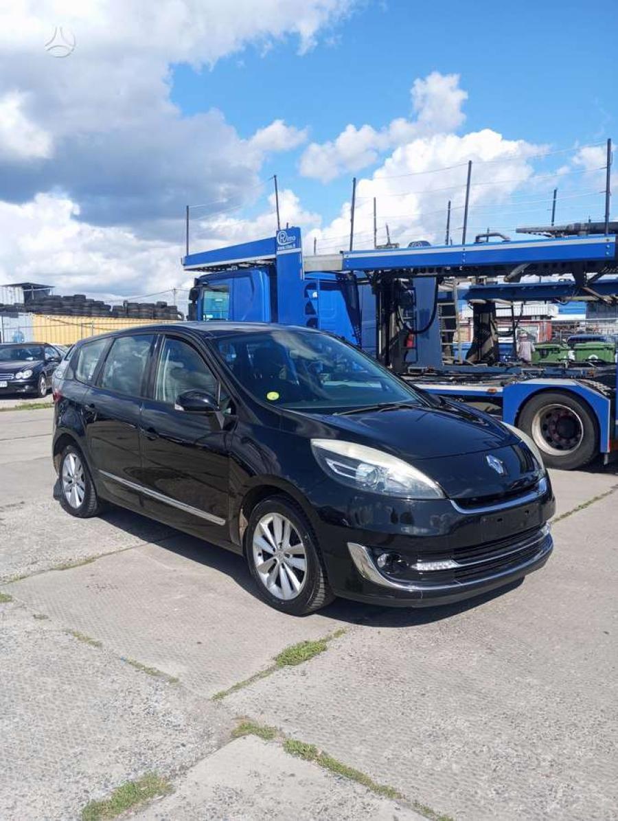 Black Renault Grand Scenic 2012 in Kaunas, with an engine capacity of 1.46 L and mileage of 240 thousand km for 3400 €, photo 4 on AUTOMOTO.COM.LV