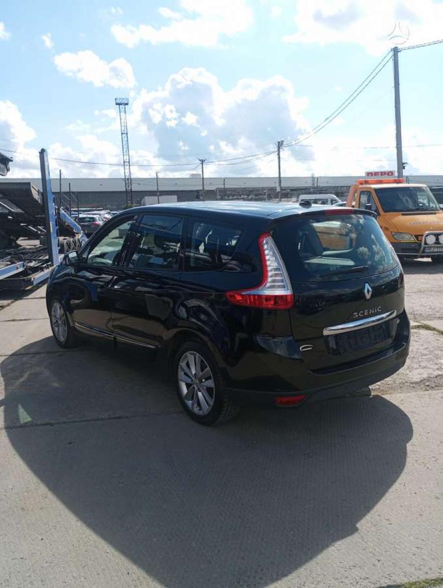 Black Renault Grand Scenic 2012 in Kaunas, with an engine capacity of 1.46 L and mileage of 240 thousand km for 3400 €, photo 8 on AUTOMOTO.COM.LV