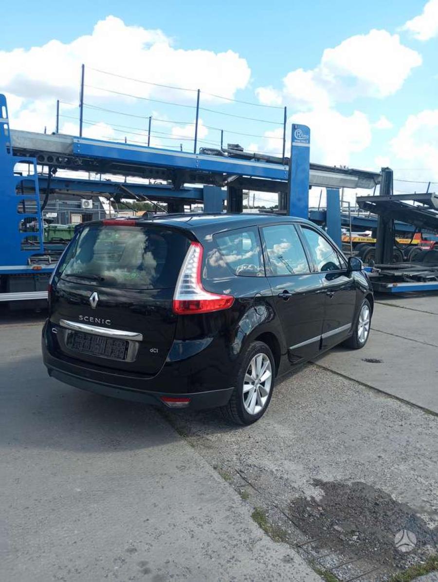 Black Renault Grand Scenic 2012 in Kaunas, with an engine capacity of 1.46 L and mileage of 240 thousand km for 3400 €, photo 9 on AUTOMOTO.COM.LV