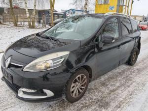 Black Renault Grand Scenic 2013 in Marijampole, with an engine capacity of 1.46 L and mileage of 276 thousand km for 2750 €, photo 16 on AUTOMOTO.COM.LV