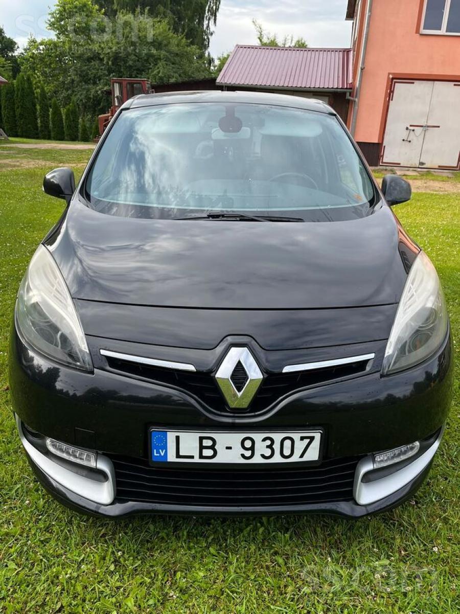 Black Renault Grand Scenic 2013 in Riga, with an engine capacity of 1.50 L and mileage of 202 thousand km for 4350 €, photo 1 on AUTOMOTO.COM.LV