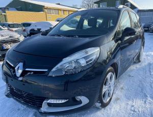 Black Renault Grand Scenic 2014 in Taurage, with an engine capacity of 1.46 L and mileage of 263 thousand km for 3999 €, photo  on AUTOMOTO.COM.LV